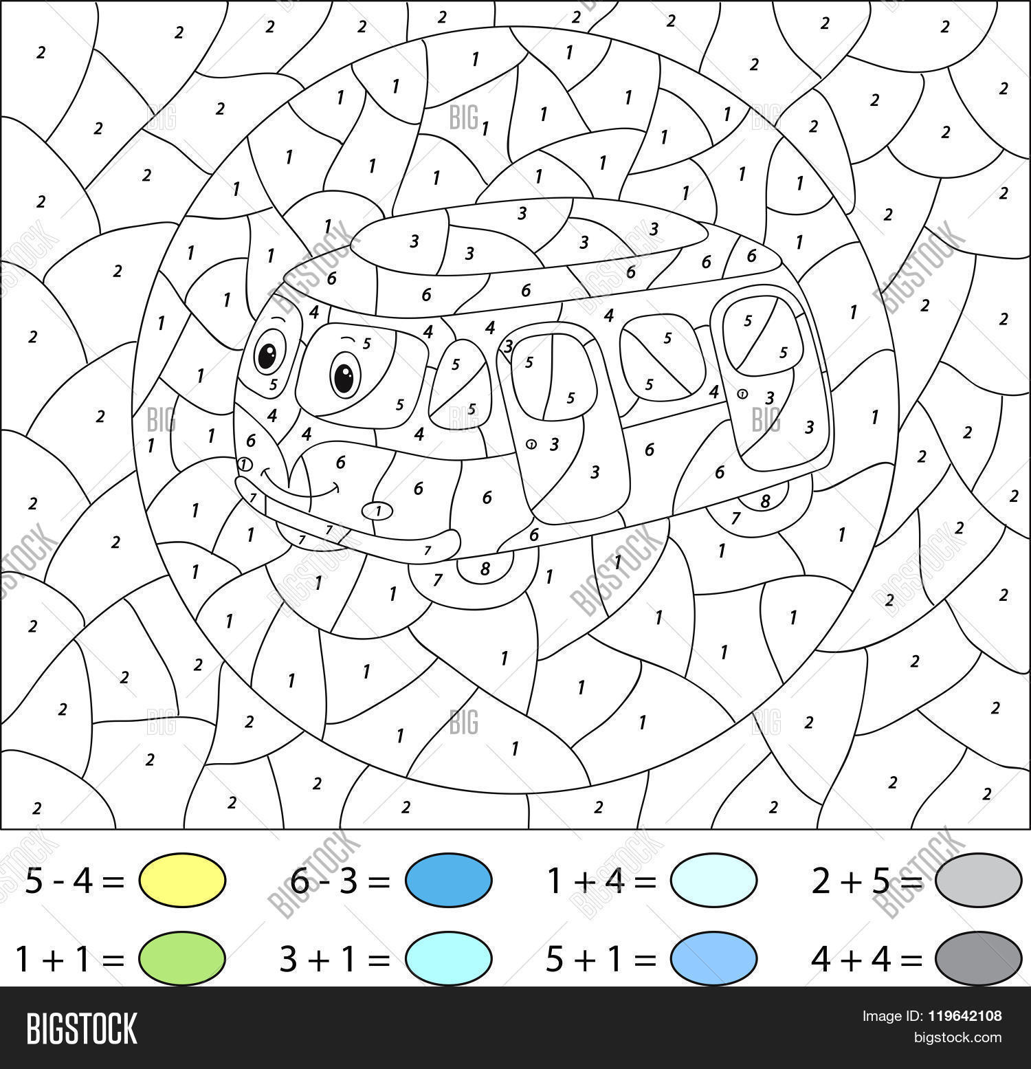 Cartoon Blue Bus. Vector & Photo (Free Trial) | Bigstock