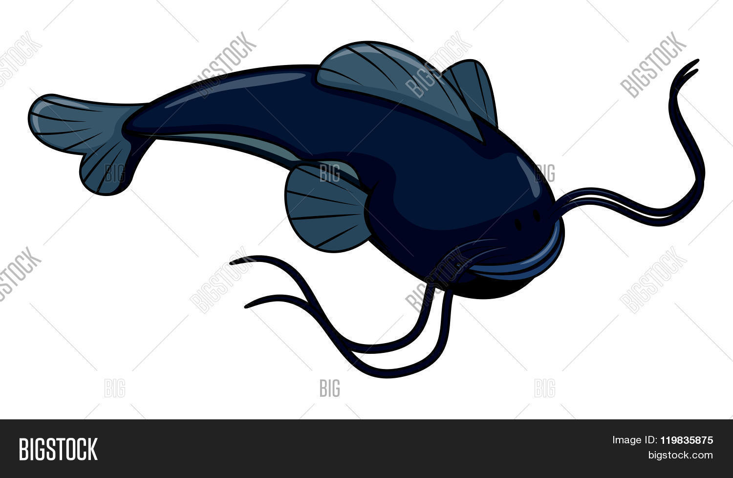 Catfish Cartoon Vector & Photo (Free Trial) | Bigstock