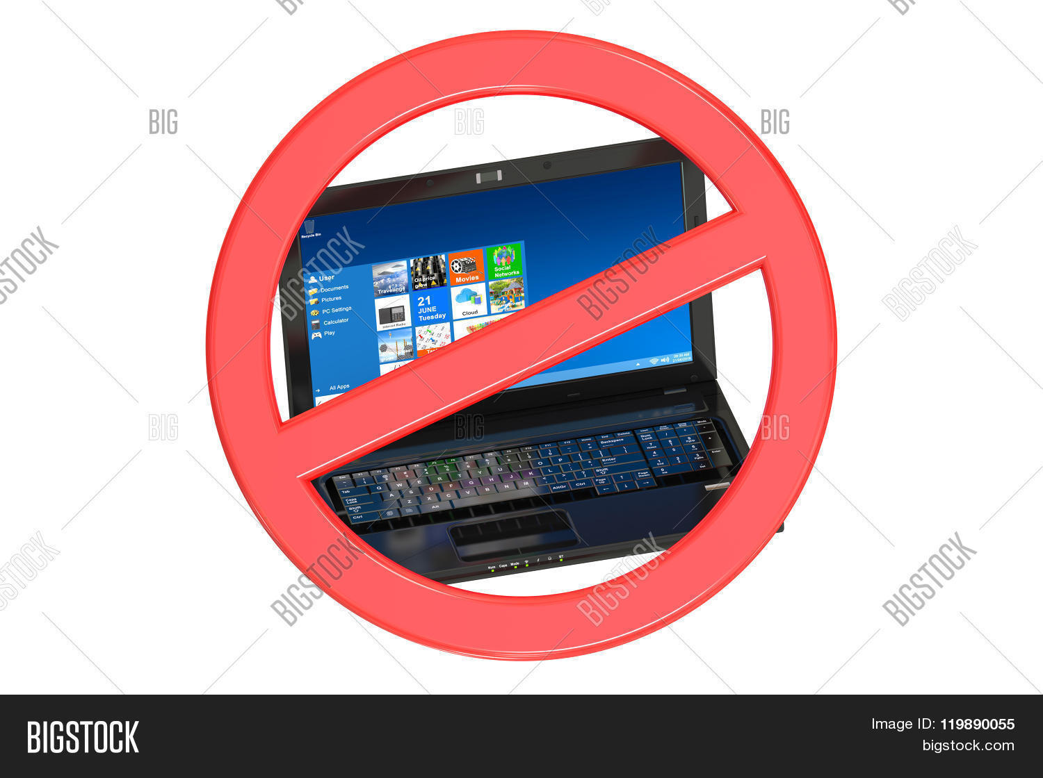 No Laptop Prohibition Image & Photo (Free Trial) | Bigstock