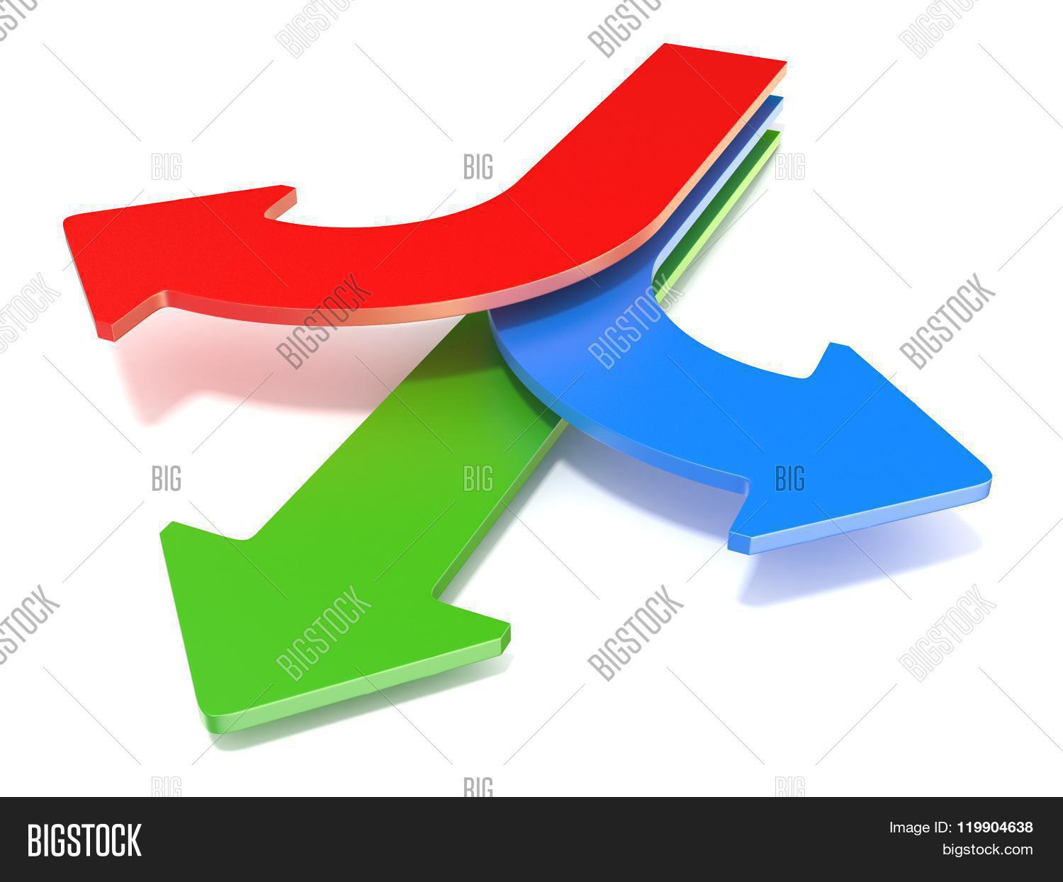 Three Way Arrows Image & Photo (Free Trial) | Bigstock