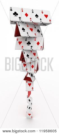 Playing Card Tower Images, Illustrations & Vectors (Free) - Bigstock