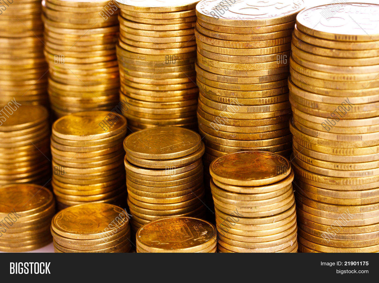 Many Coins Columns Image & Photo (Free Trial) | Bigstock