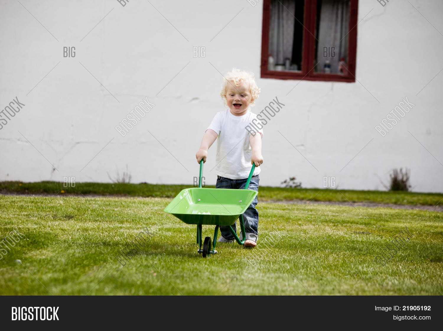 Young Child Pushing Image & Photo (Free Trial) | Bigstock