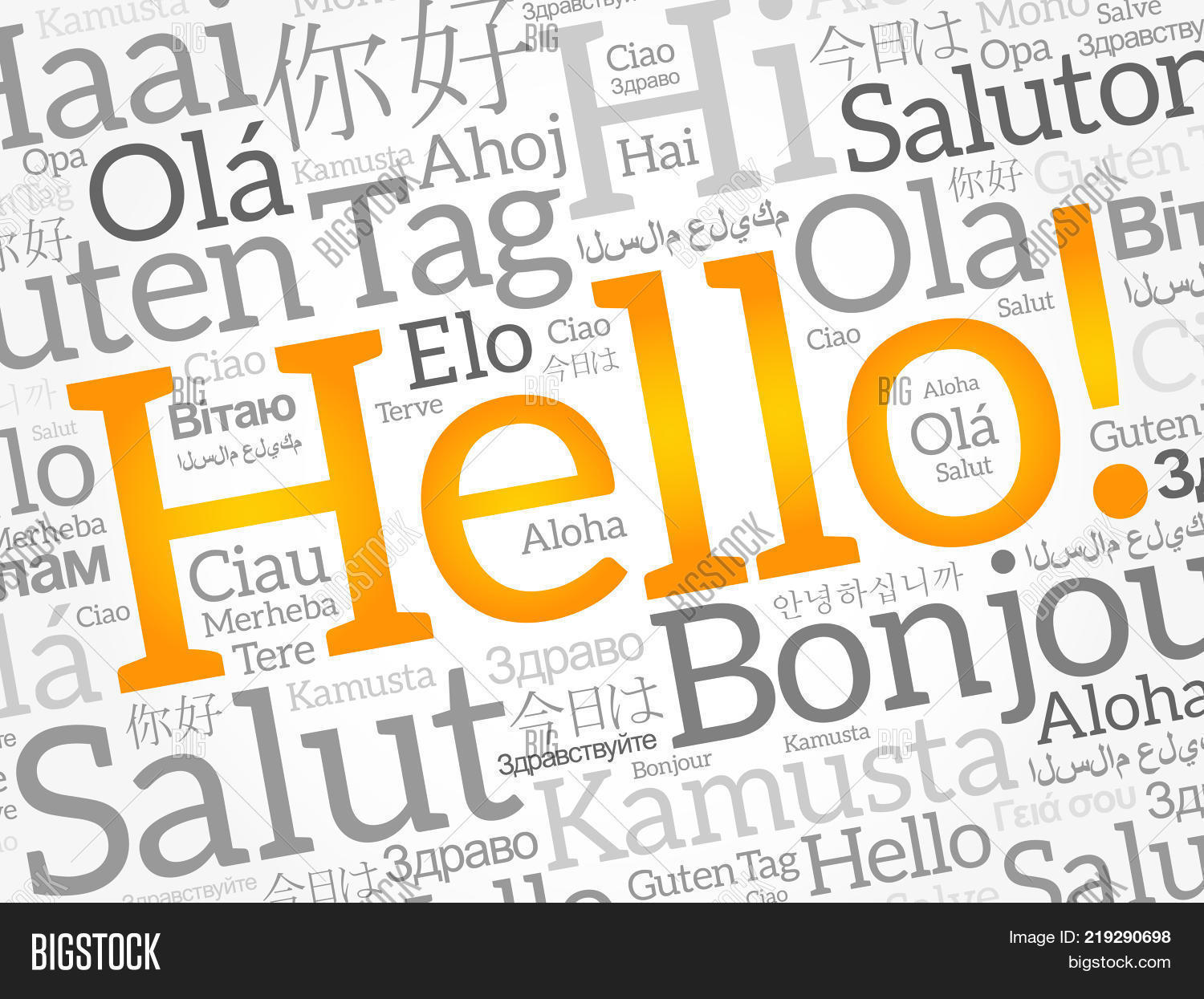 Hello Word Cloud Image & Photo (Free Trial) | Bigstock