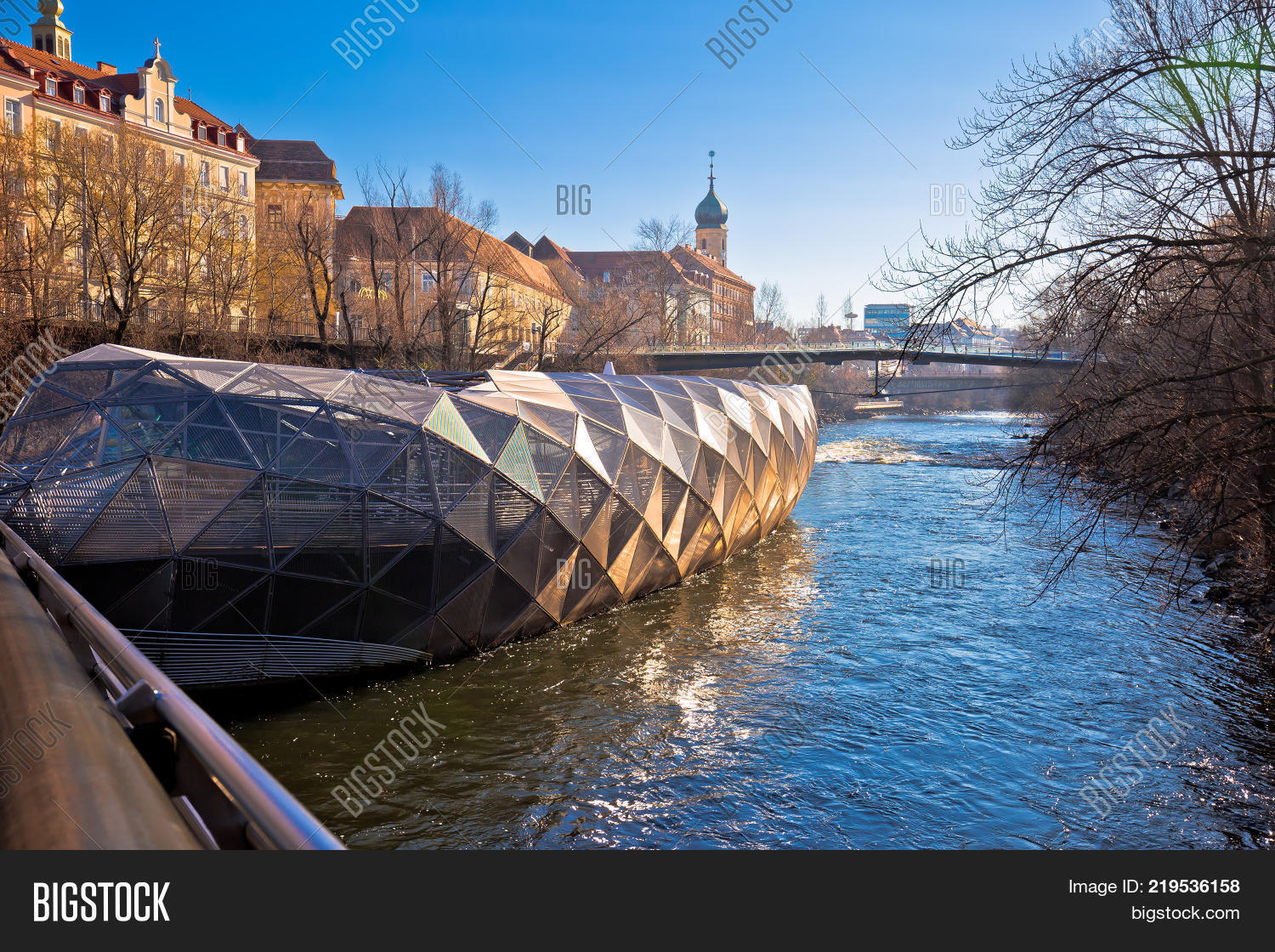 City Graz Mur River Image & Photo (Free Trial) | Bigstock