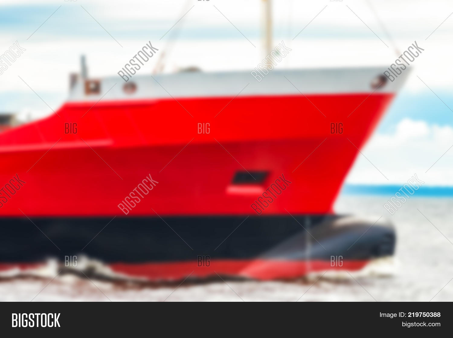 Red Cargo Ship - Image & Photo (Free Trial) | Bigstock