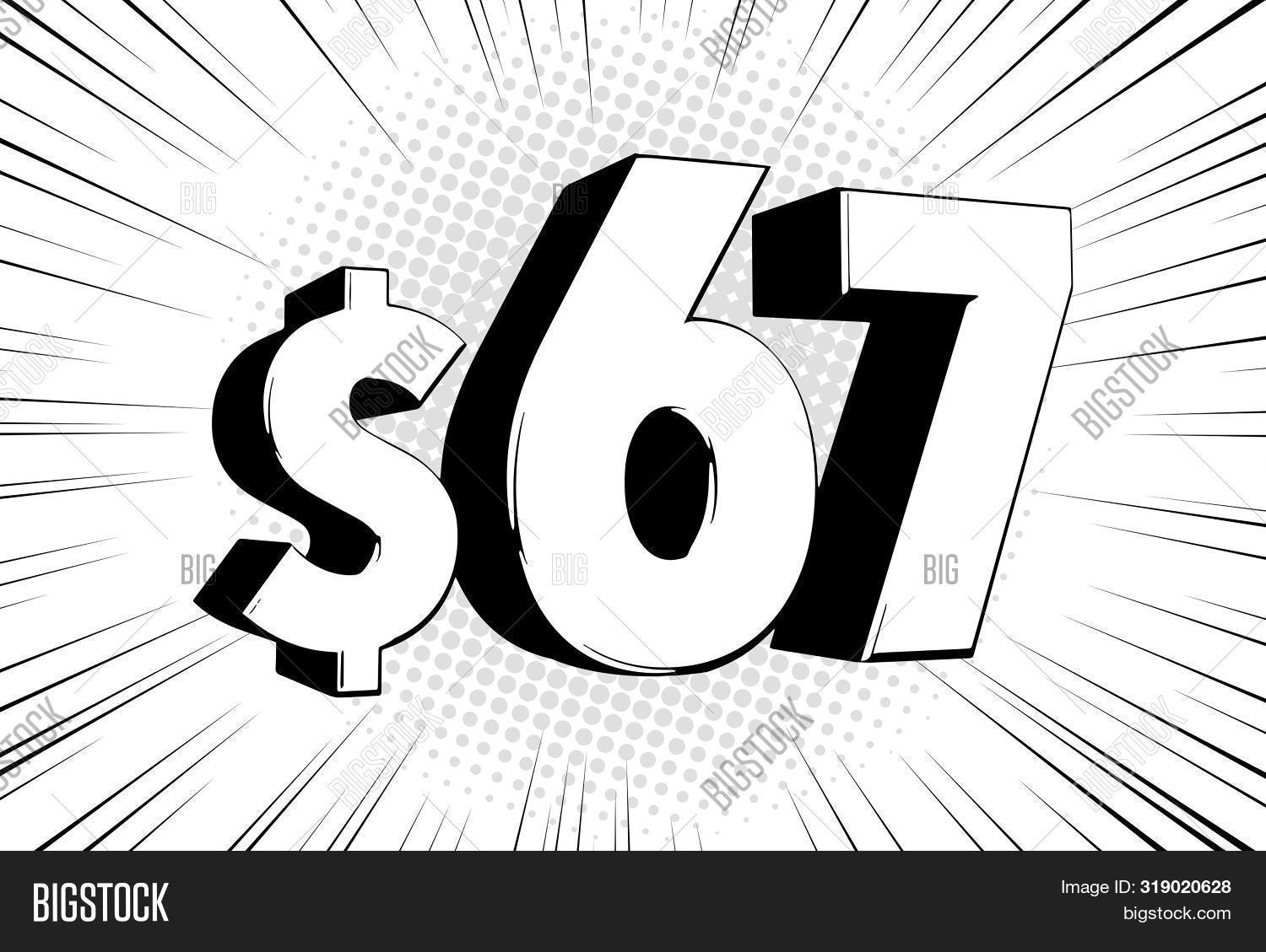 67$ Sixty Seven Price Vector & Photo (Free Trial) | Bigstock