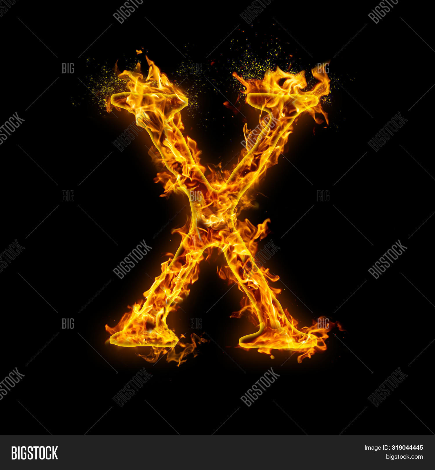 Letter X. Fire Flames Image & Photo (Free Trial) | Bigstock