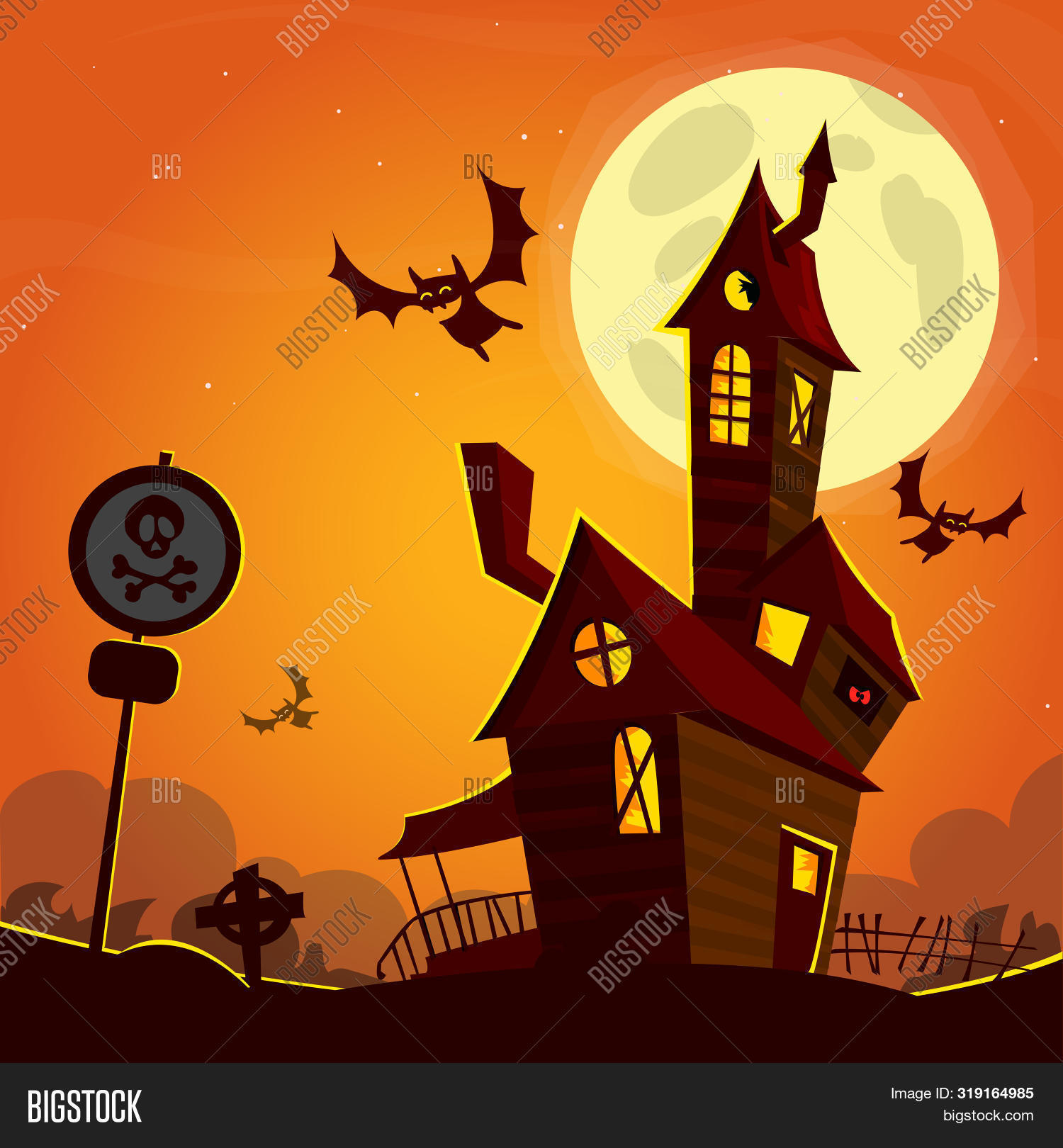 Cartoon Haunted House Image & Photo (Free Trial) | Bigstock