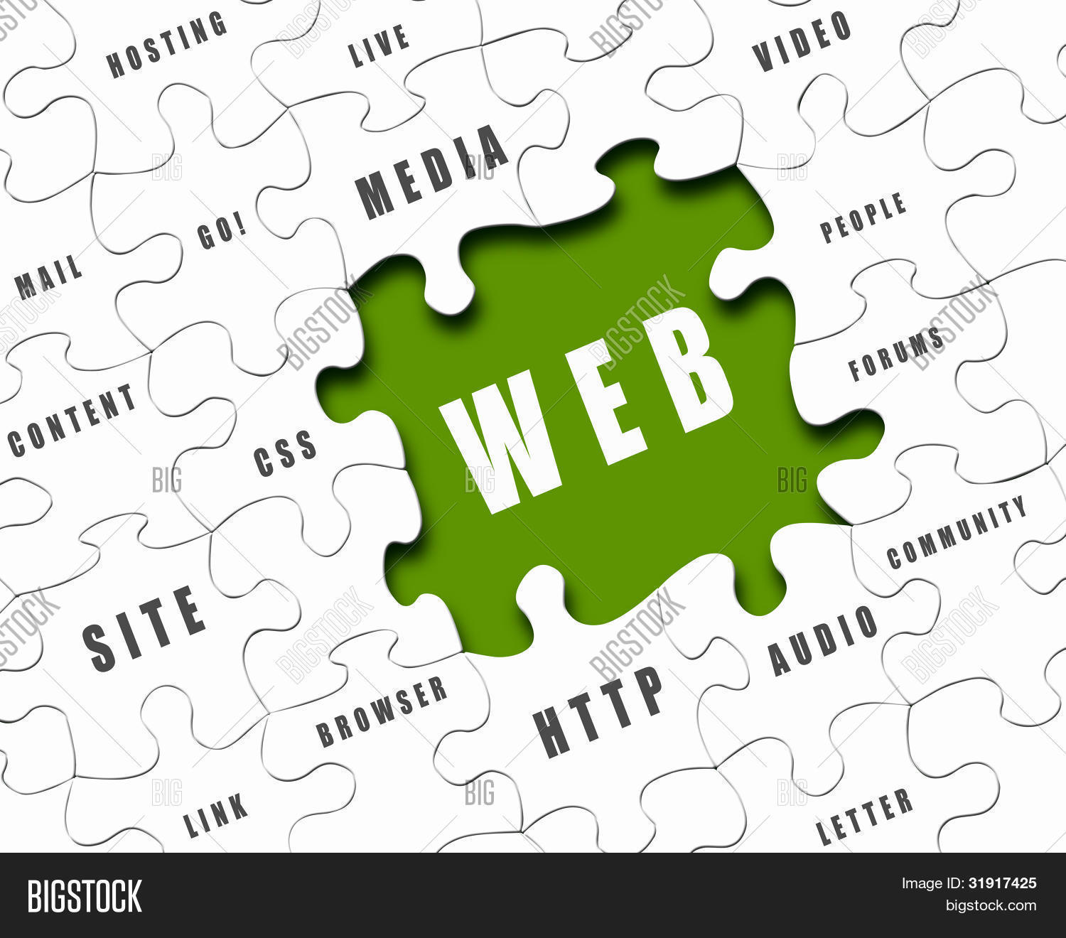 Puzzle Internet Words Image & Photo (Free Trial) | Bigstock