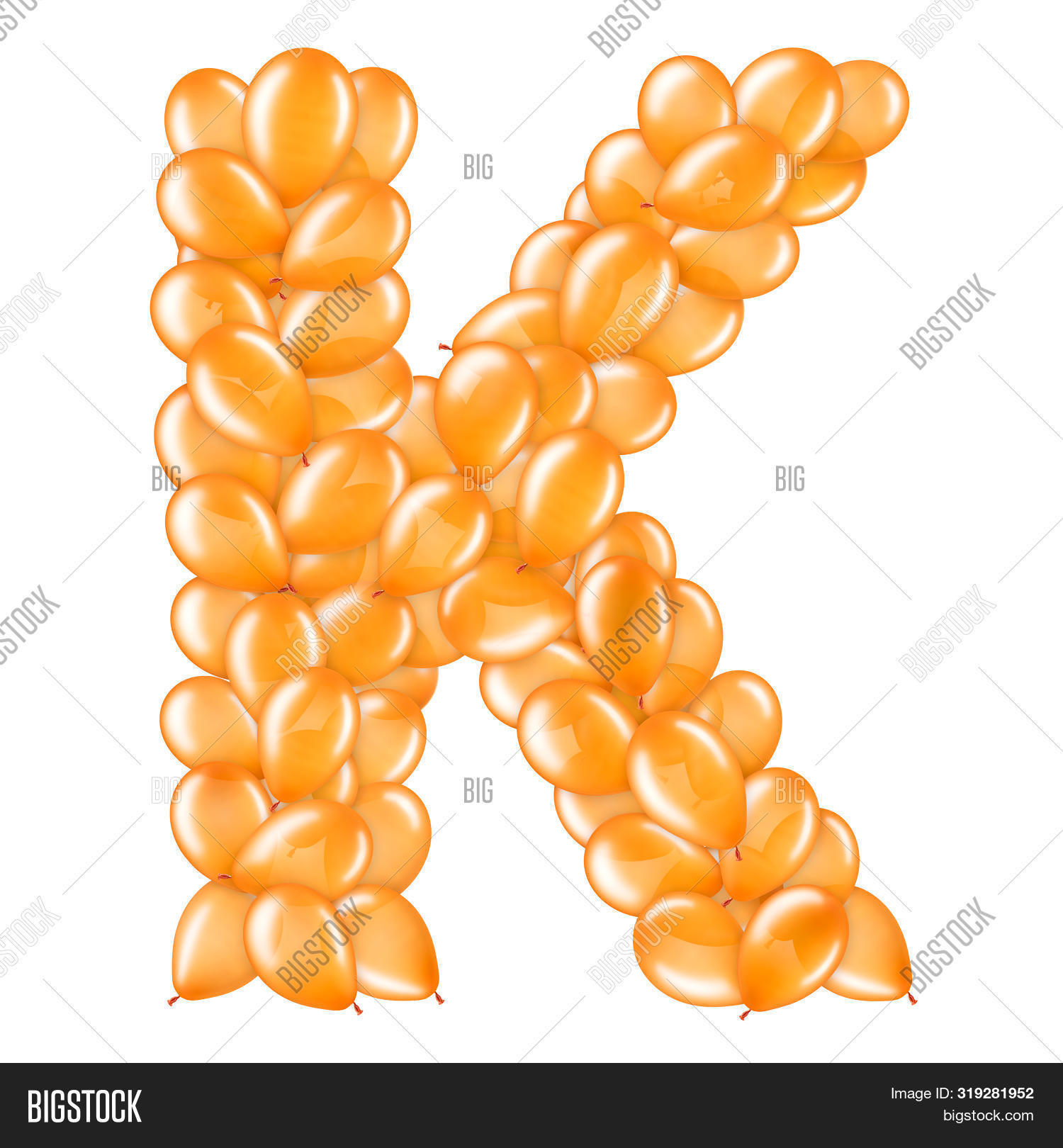 Orange Letter K Helium Image & Photo (Free Trial) | Bigstock