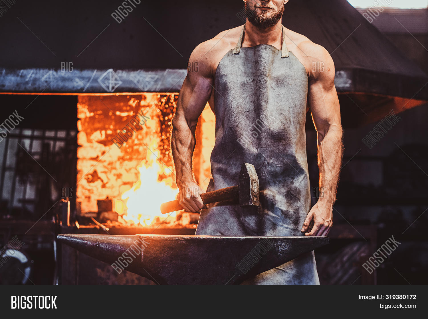Muscular Blacksmith Image & Photo (Free Trial) | Bigstock
