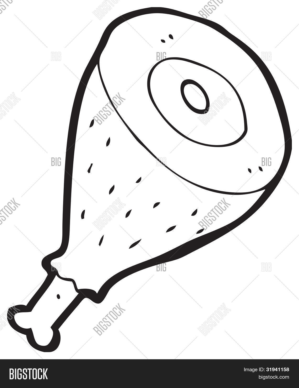 Cartoon Leg Meat Image & Photo (Free Trial) | Bigstock