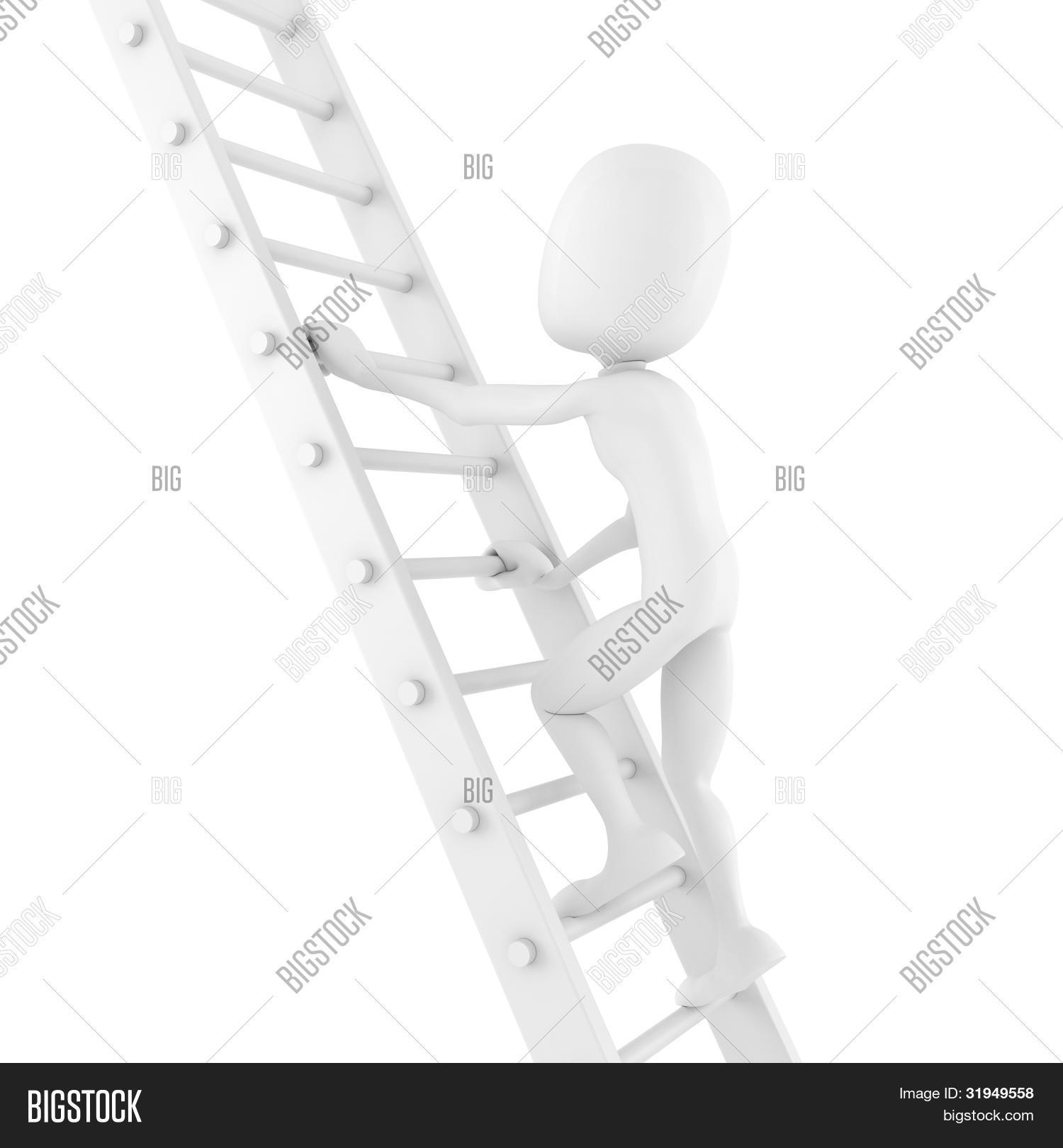 3d Man Climbing On Image & Photo (Free Trial) | Bigstock
