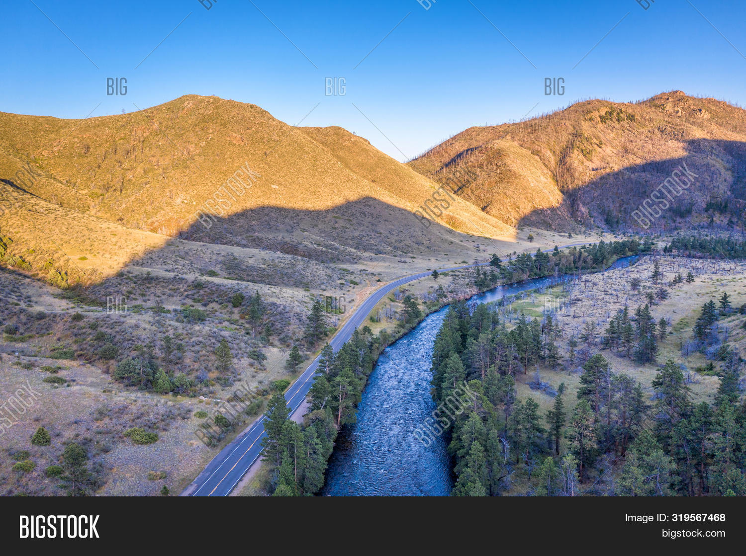 Mountain River Aerial Image & Photo (Free Trial) | Bigstock