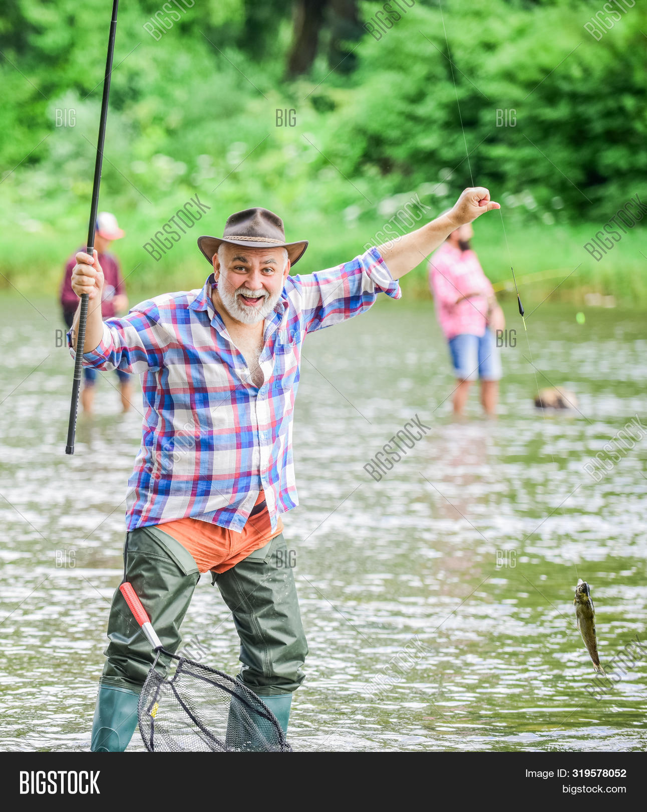 Fish On Hook. Man Image & Photo (Free Trial) | Bigstock