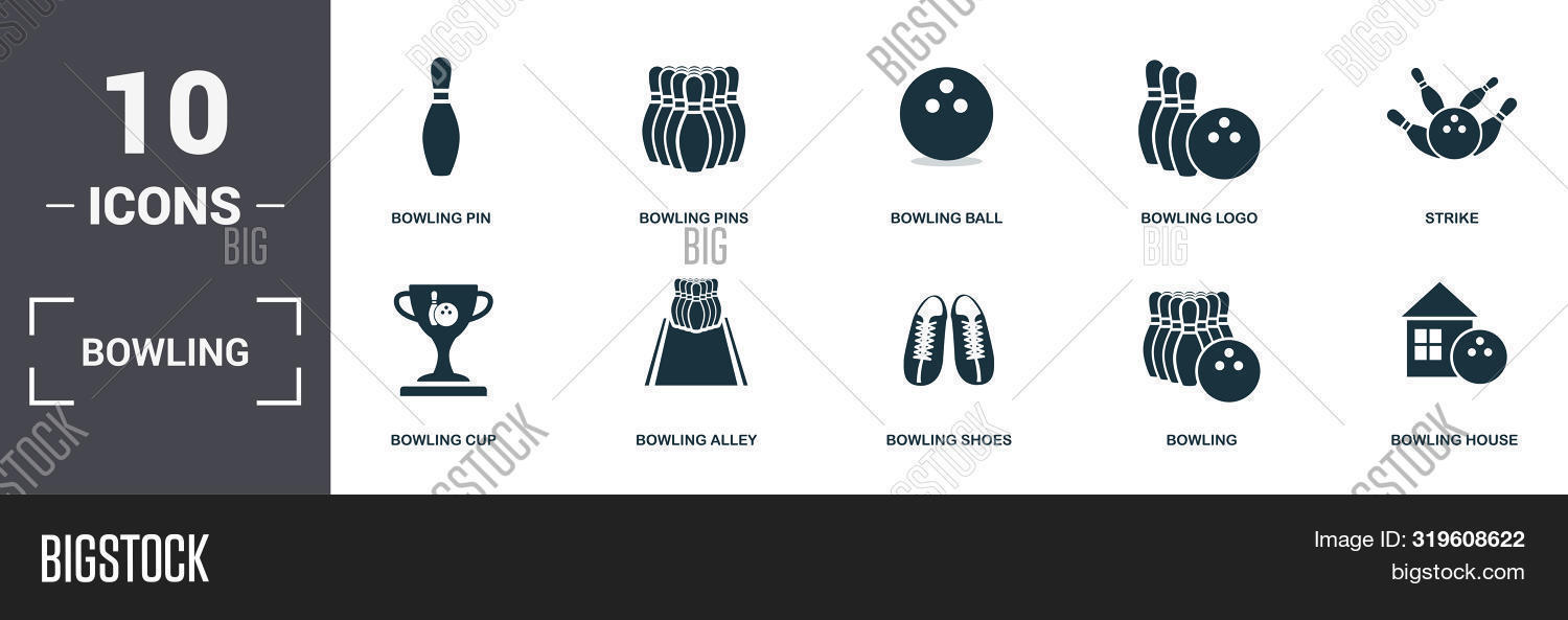 Bowling Set Icons Image & Photo (Free Trial) | Bigstock