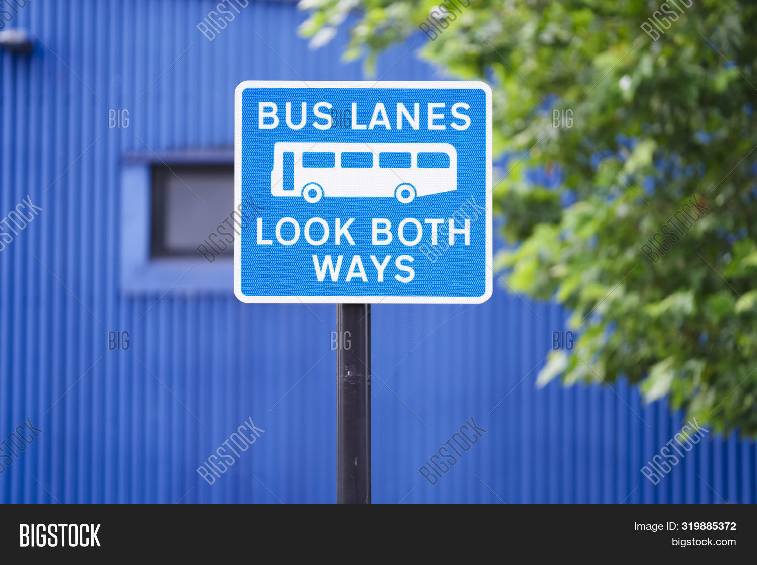 Bus Lanes Sign City Image & Photo (Free Trial) | Bigstock