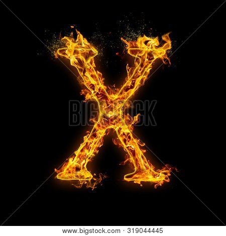 Letter X. Fire Flames Image & Photo (Free Trial) | Bigstock