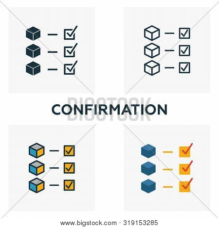 Confirmation Icon Set Vector & Photo (Free Trial) | Bigstock