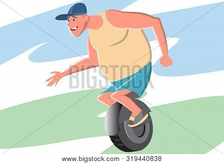 Big Fat Man Rides Vector & Photo (Free Trial) | Bigstock