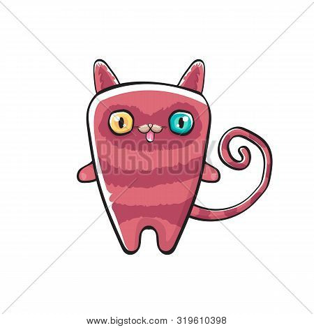 Pink Cute Kitty Vector & Photo (Free Trial) | Bigstock
