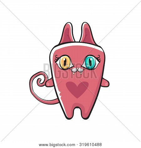 Pink Cute Kitty Vector & Photo (Free Trial) | Bigstock