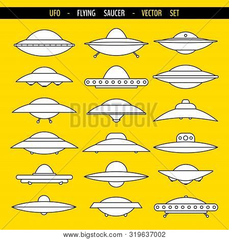 Set Flying Saucer Vector & Photo (Free Trial) | Bigstock
