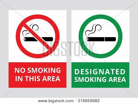 No Smoking Designated Vector & Photo (Free Trial) | Bigstock