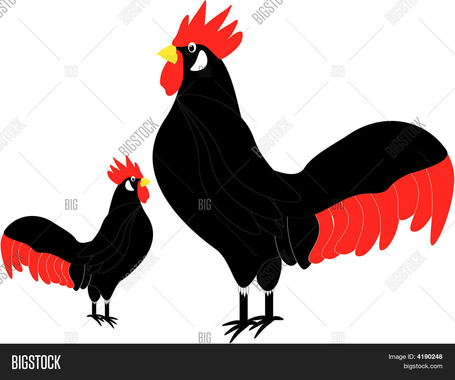 Rooster Clipart Vector & Photo (Free Trial) | Bigstock