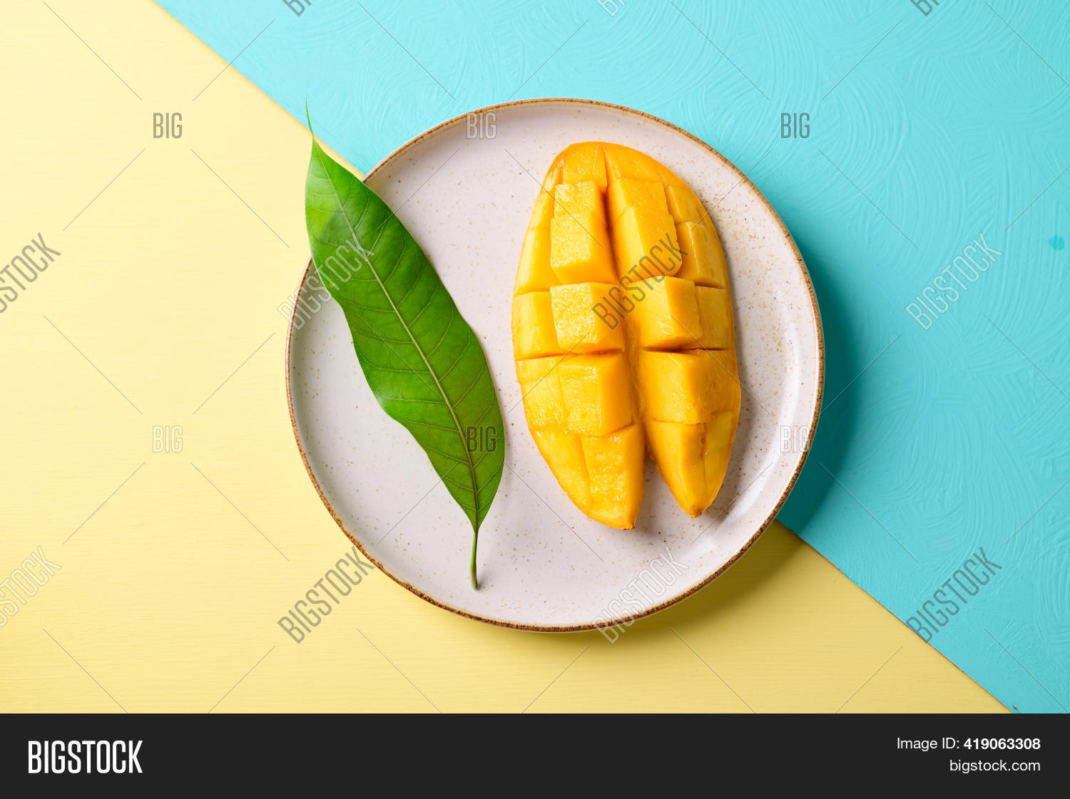 Sliced Cube Mango Image & Photo (Free Trial) | Bigstock