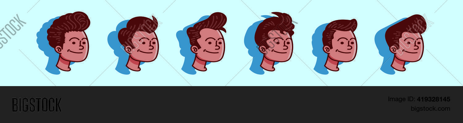 Set Greaser Cartoon Vector & Photo (Free Trial) | Bigstock