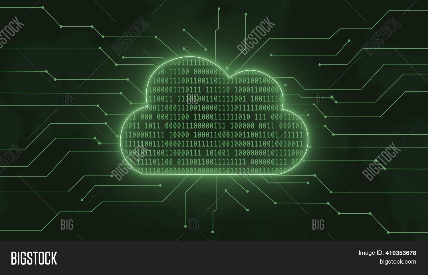 Digital Cloud Image & Photo (Free Trial) | Bigstock