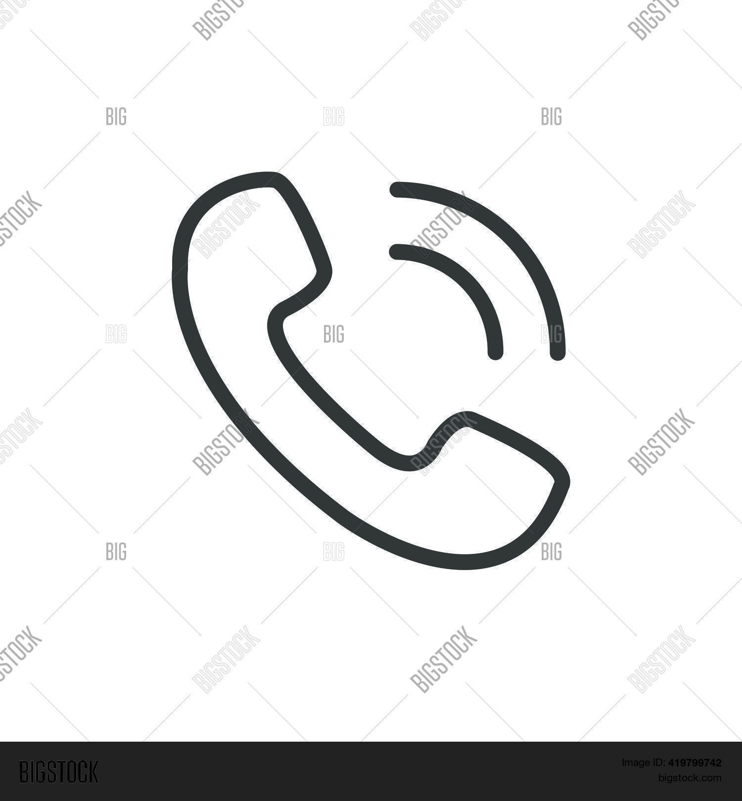 Phone Call Icon. Vector & Photo (Free Trial) | Bigstock