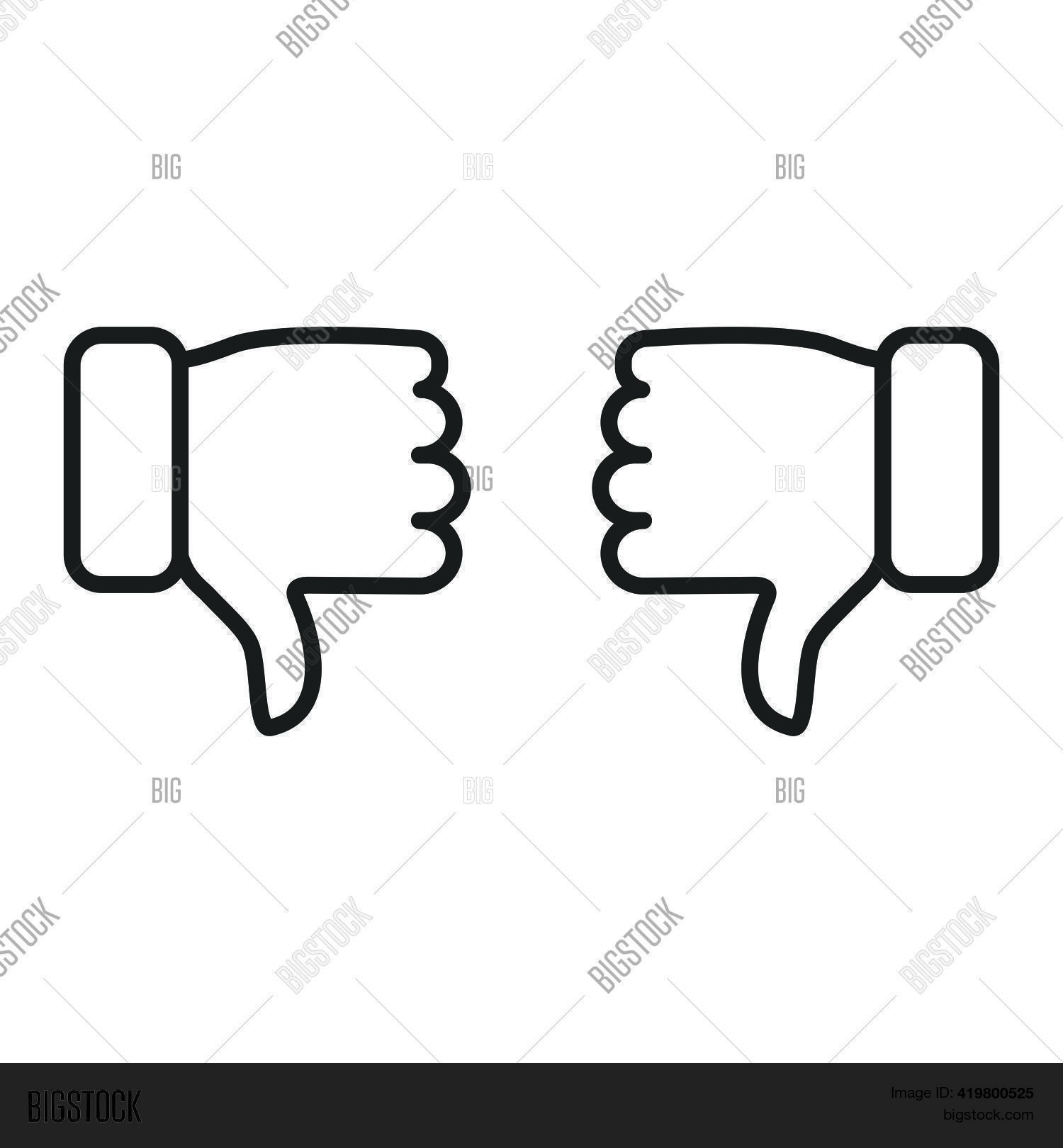 Thumbs Down Icon. Vector & Photo (Free Trial) | Bigstock