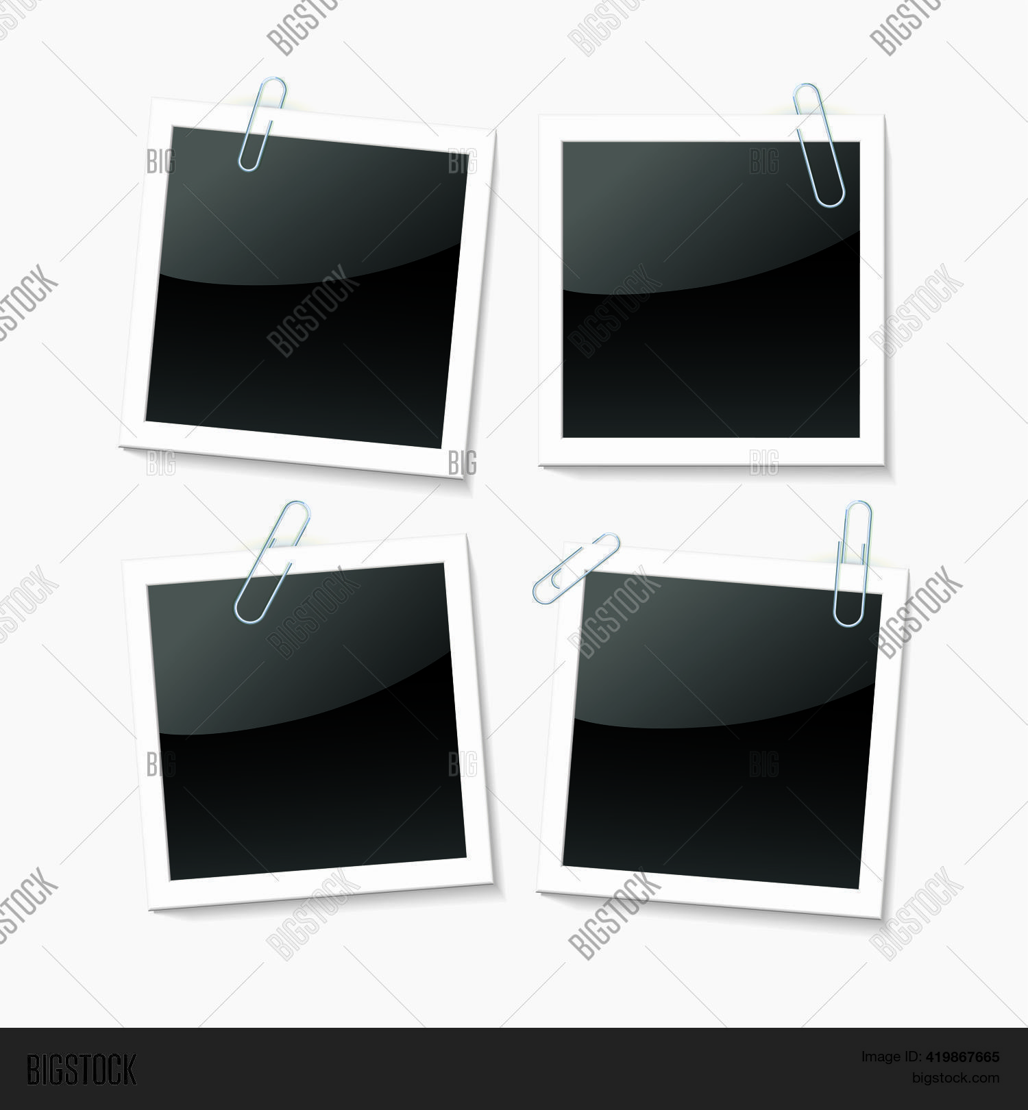 Photos Attached Paper Vector & Photo (Free Trial) | Bigstock