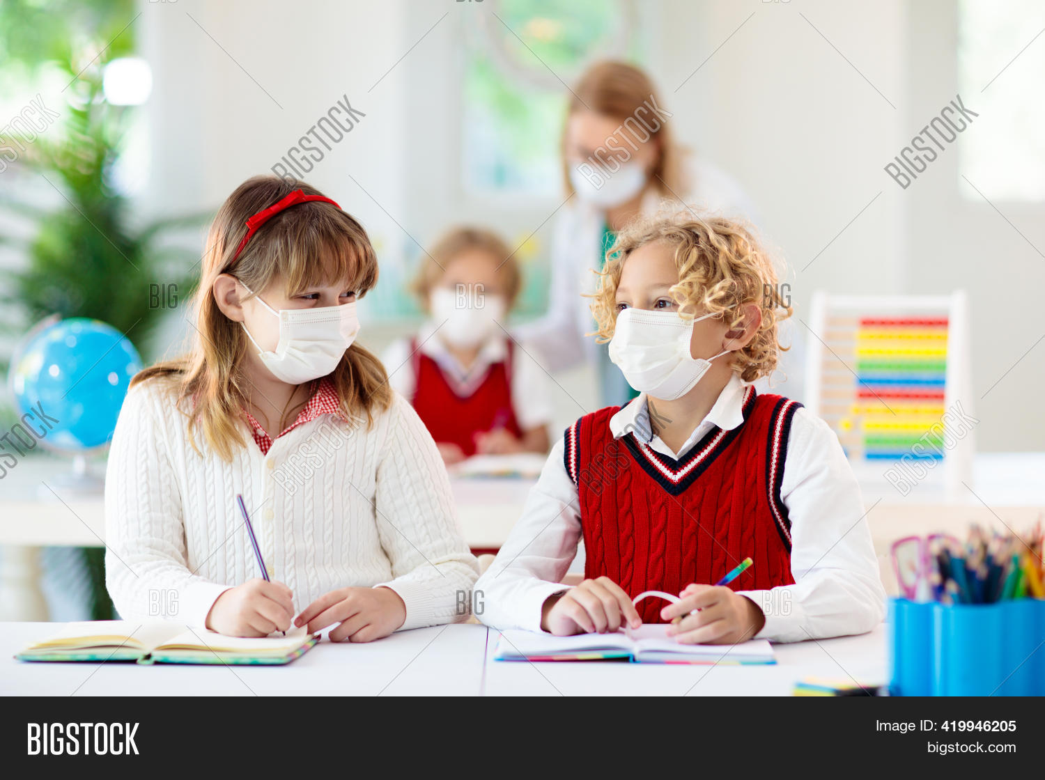 Kids Face Mask School Image & Photo (Free Trial) | Bigstock
