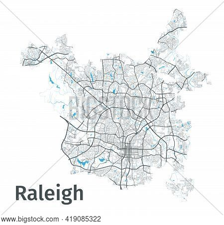 Raleigh Map. Detailed Vector & Photo (Free Trial) | Bigstock