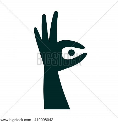 Human Eyeball Hand Ok Vector & Photo (Free Trial) | Bigstock