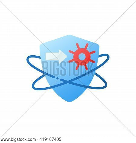 Virus Fight Flat Icon Vector & Photo (Free Trial) | Bigstock