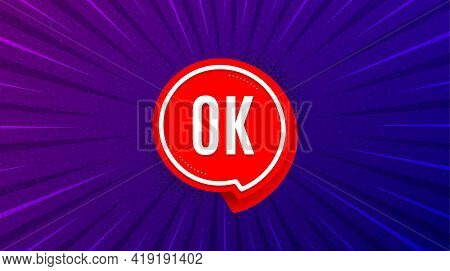 Ok Banner. Purple Vector & Photo (Free Trial) | Bigstock
