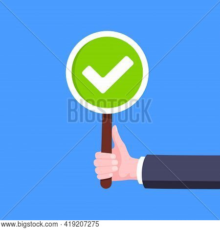 Hand Hold Check Mark Vector & Photo (Free Trial) | Bigstock