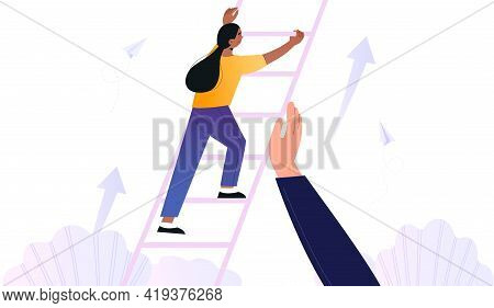 Hand Holding Ladder Vector & Photo (Free Trial) | Bigstock