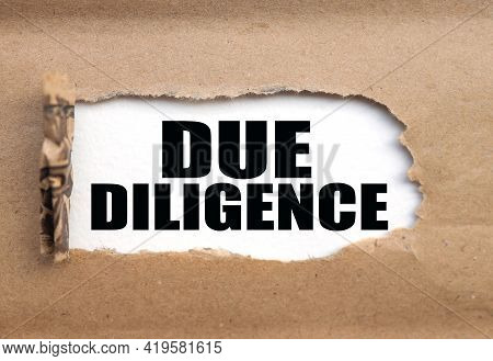 Due Diligence. Text Image & Photo (Free Trial) | Bigstock