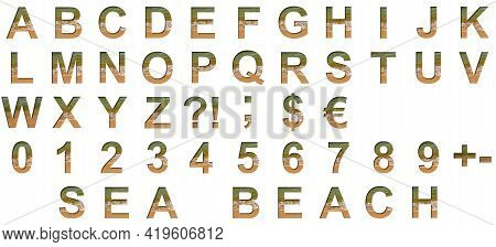 Sea Shore Font. Image & Photo (Free Trial) | Bigstock