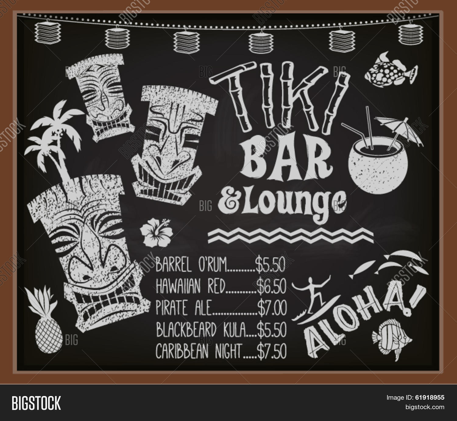 Tiki Bar Lounge Vector & Photo (Free Trial) | Bigstock