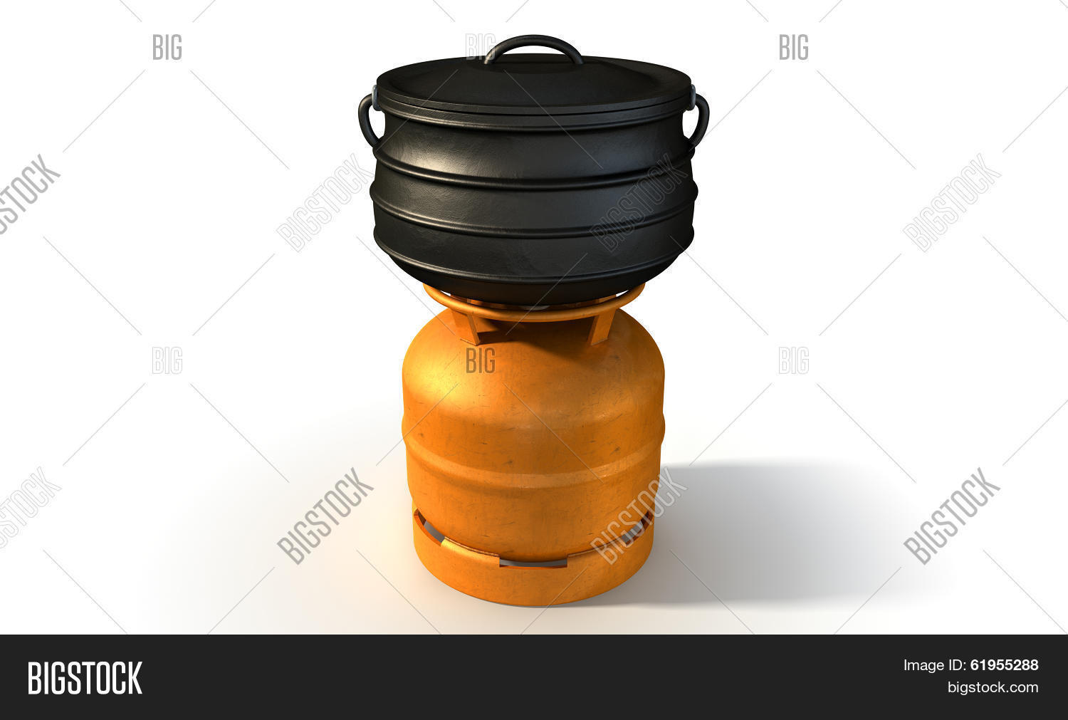 Gas Burner Potjie Pot Image & Photo (Free Trial) | Bigstock