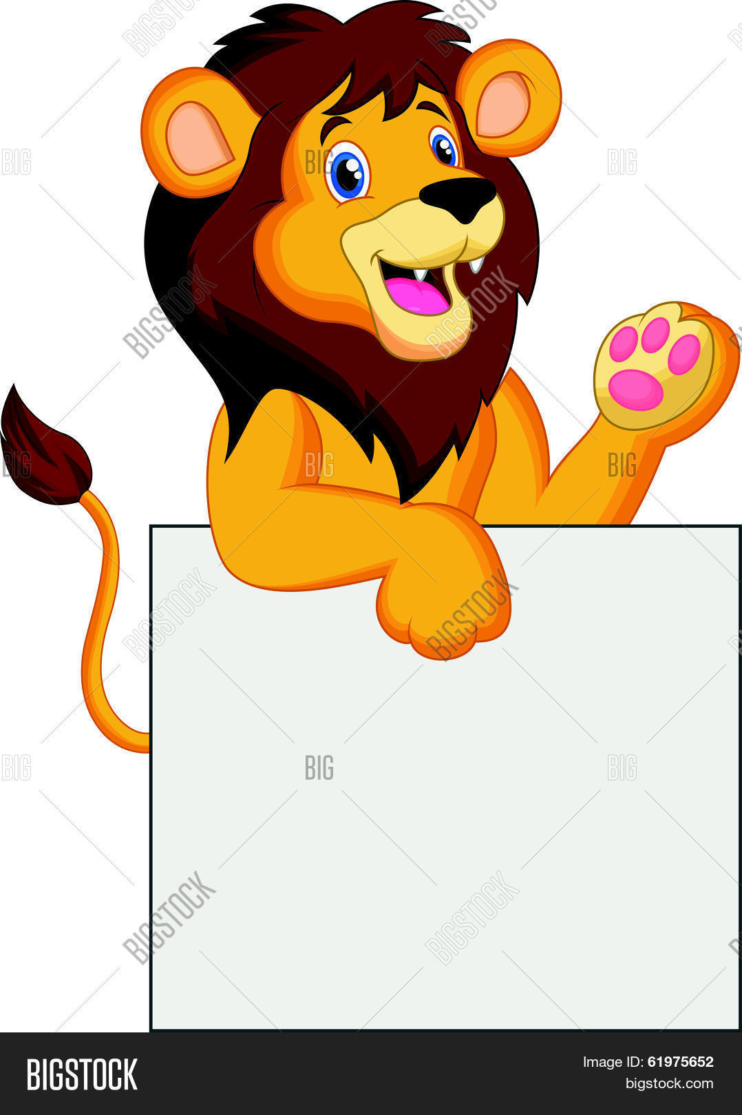 Happy Lion Cartoon Vector & Photo (Free Trial) | Bigstock