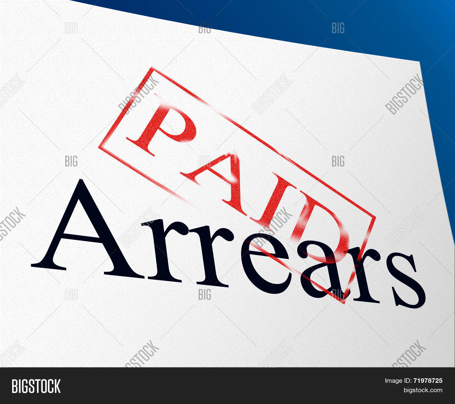 Paid Arrears Means Pay Image & Photo (Free Trial) | Bigstock