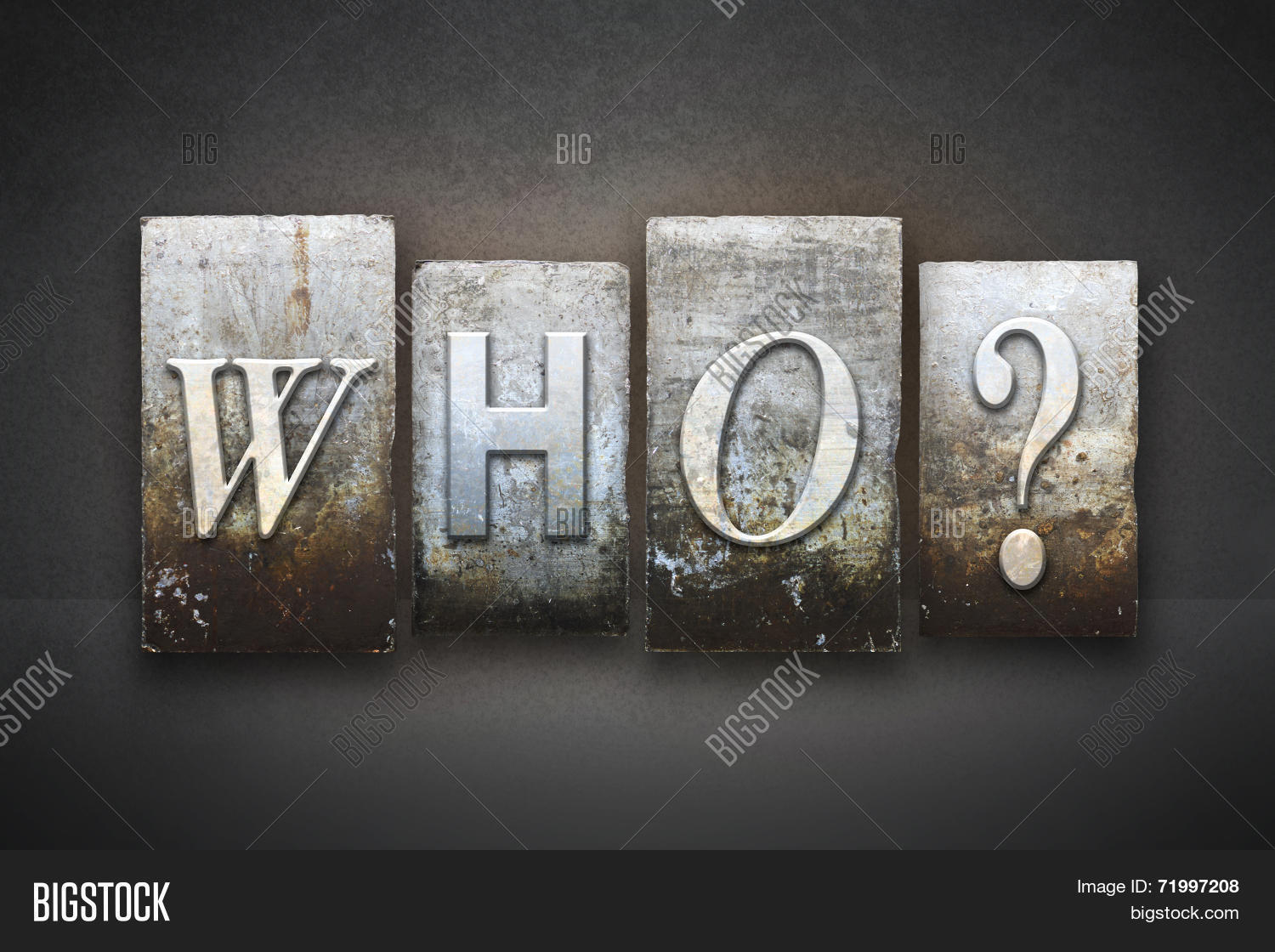 Who? Letterpress Image & Photo (Free Trial) | Bigstock